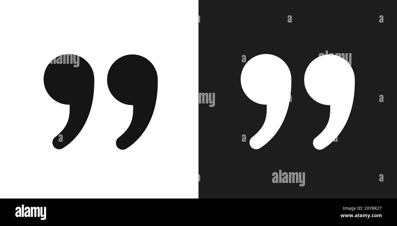 Quote right icon logo sign vector outline in black and white color Stock Vector Image & Art - Alamy