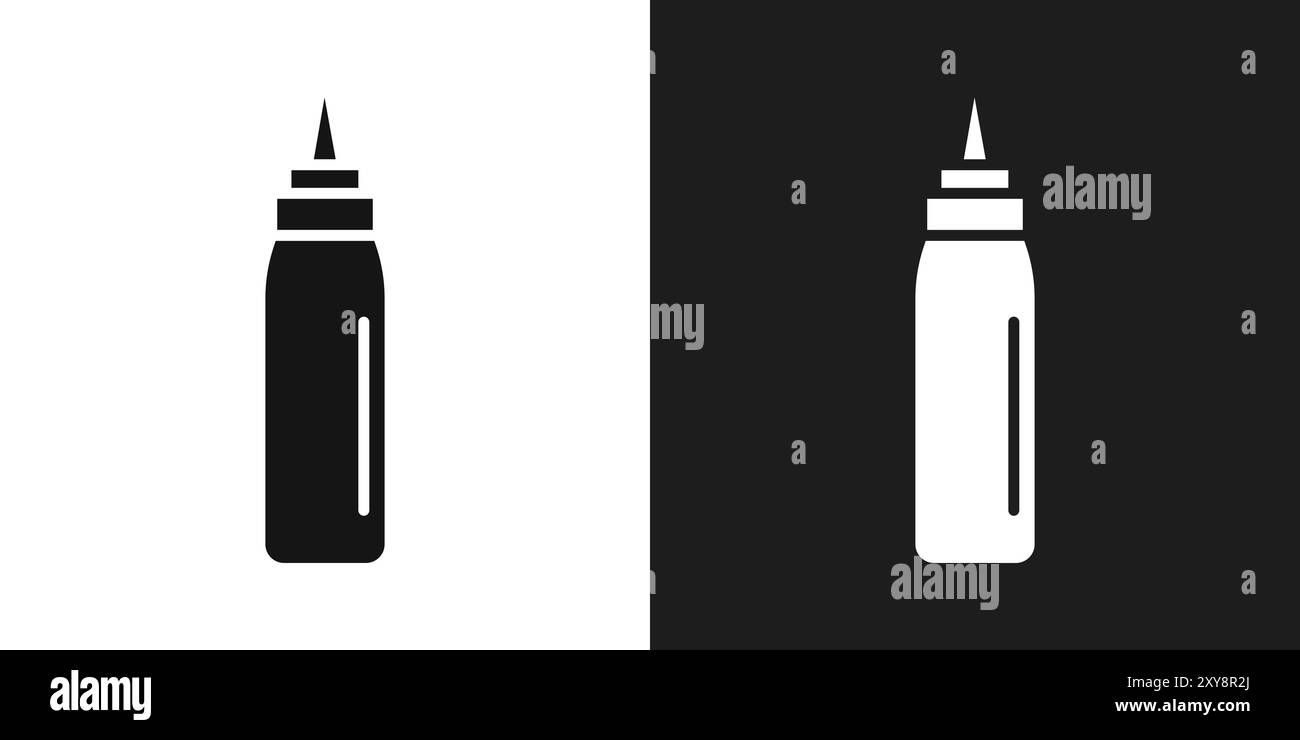 Sauce icon logo sign vector outline in black and white color Stock ...