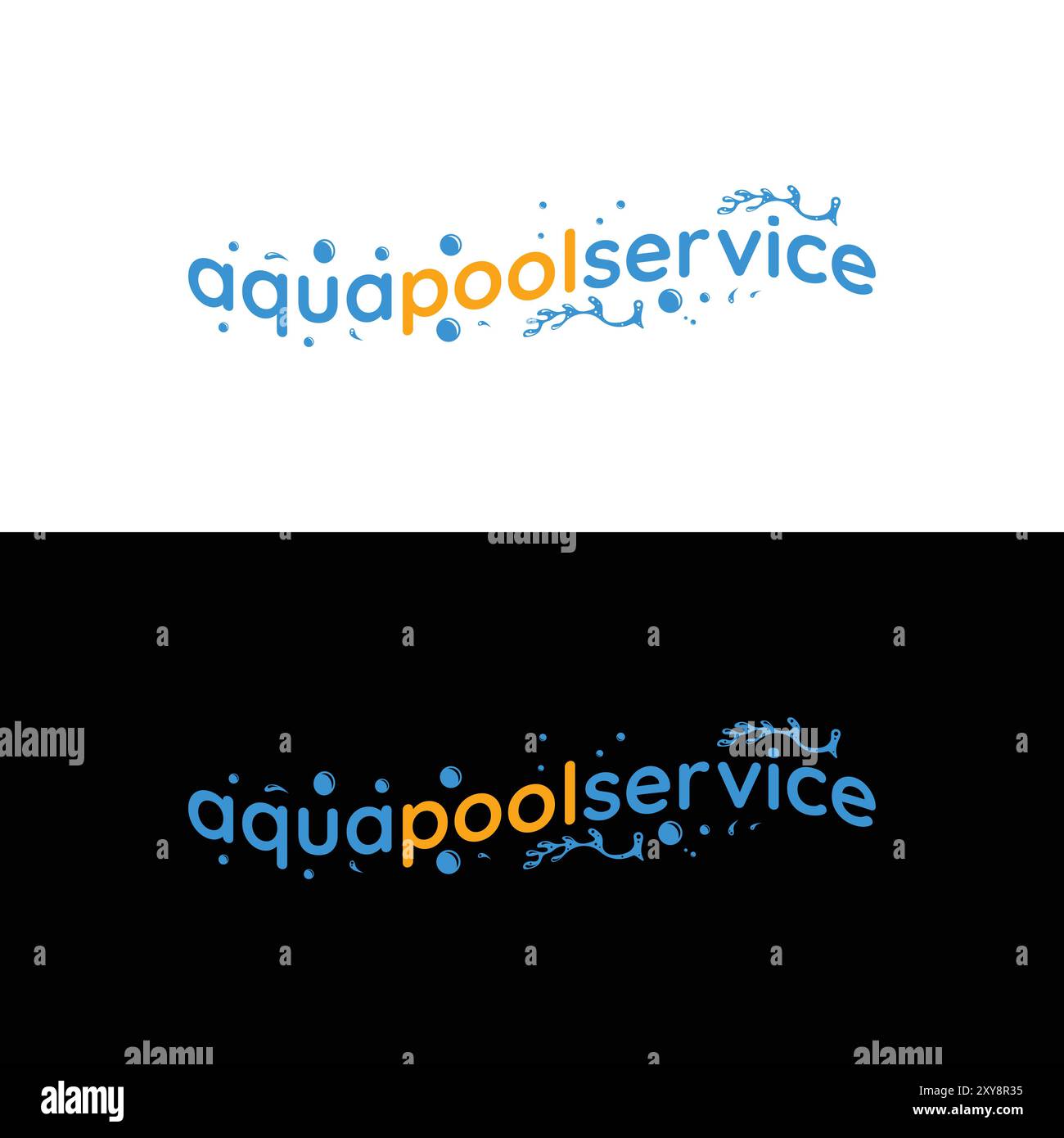 aqua pool service word mark logo design Stock Vector Image & Art - Alamy