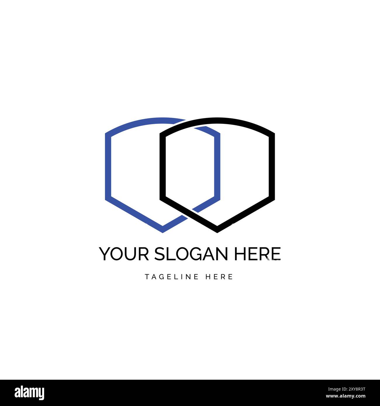 two shield abstract logo design Stock Vector Image & Art - Alamy