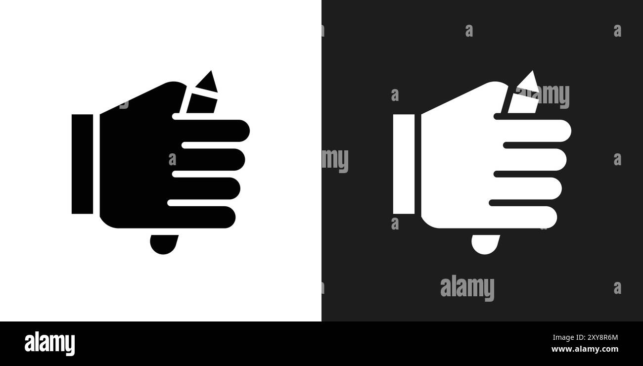 Self expression icon logo sign vector outline in black and white color ...