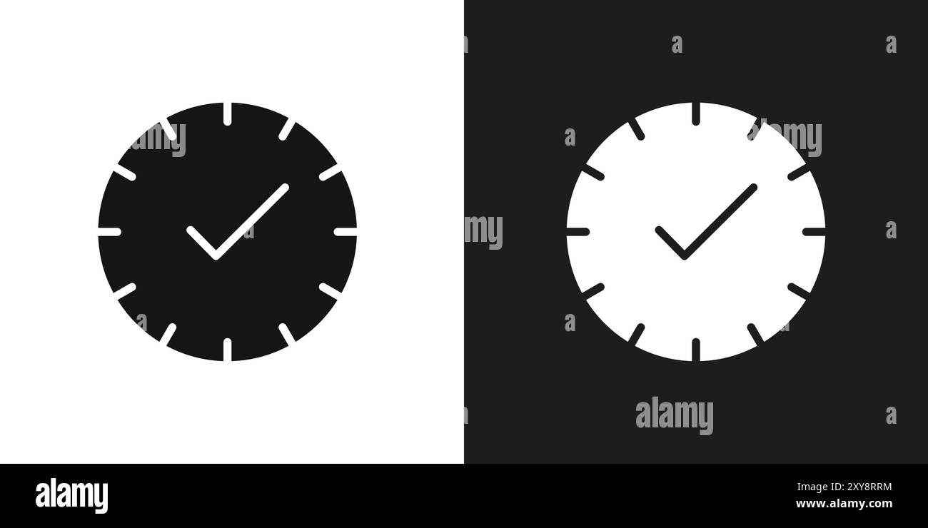 Real time icon solid Black and White Stock Photos & Images - Alamy