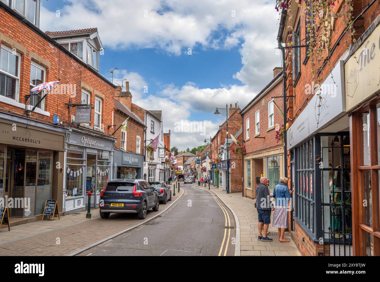 King Street in the town centre, Southwell, Nottinghamshire, East ...