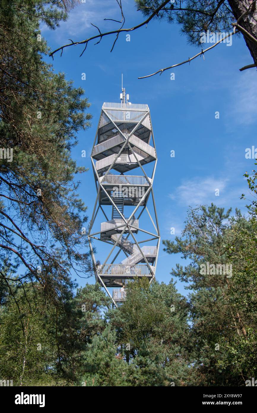 Fire lookout tower / wildfire watchtower in the Grenspark Kalmthoutse ...