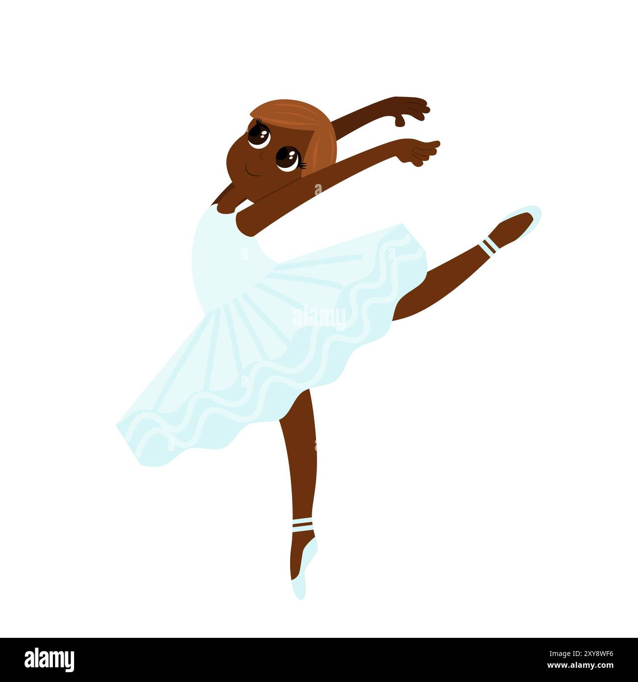 A ballerina girl in a ballet tutu dances lightly and gracefully with ...