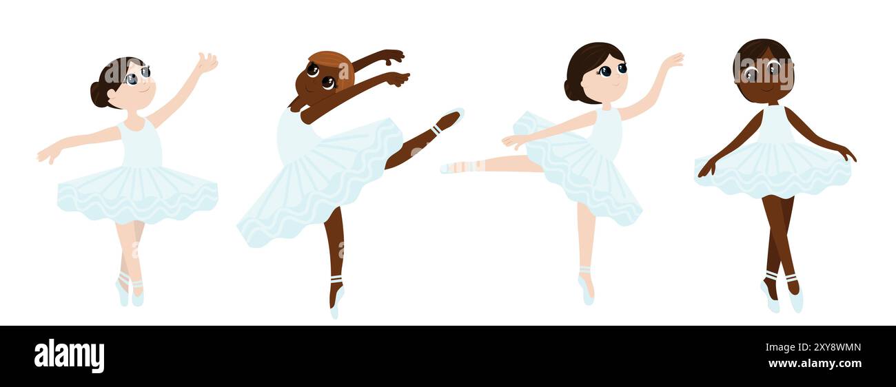 Set Of A Ballerina Dancer In Tutus And Pointe Shoes The Girls 5946