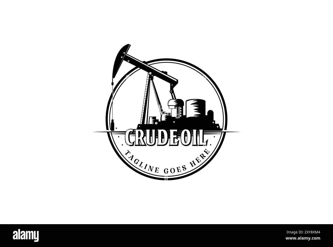 Mining industry emblem design hi-res stock photography and images - Alamy