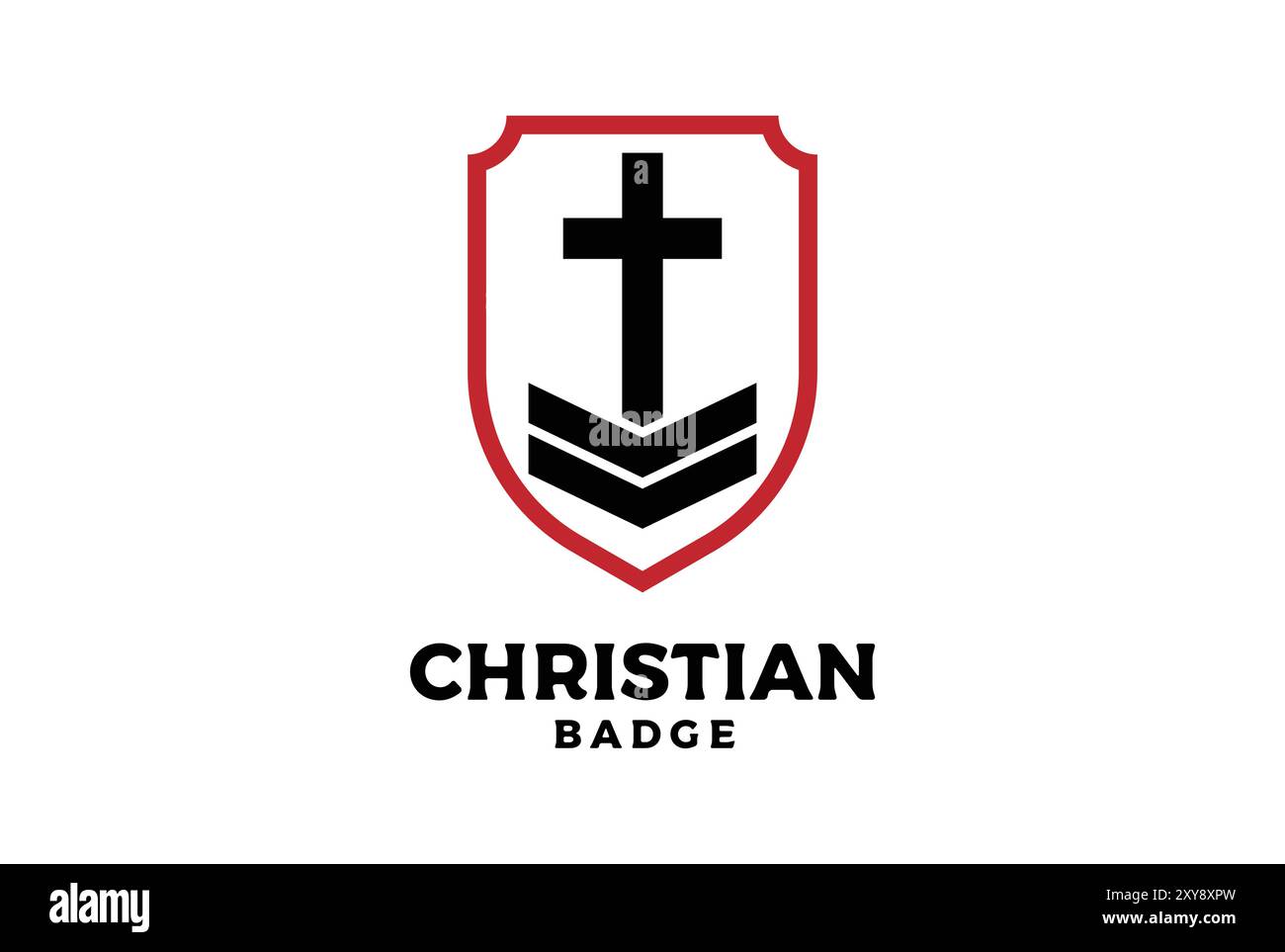 Shield Jesus Christian Cross Military Badge Emblem Logo Design Stock ...