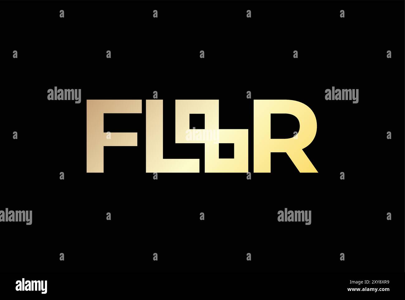 Initial Letter Floor Text Word Font Type Typography Logo Design Vector ...