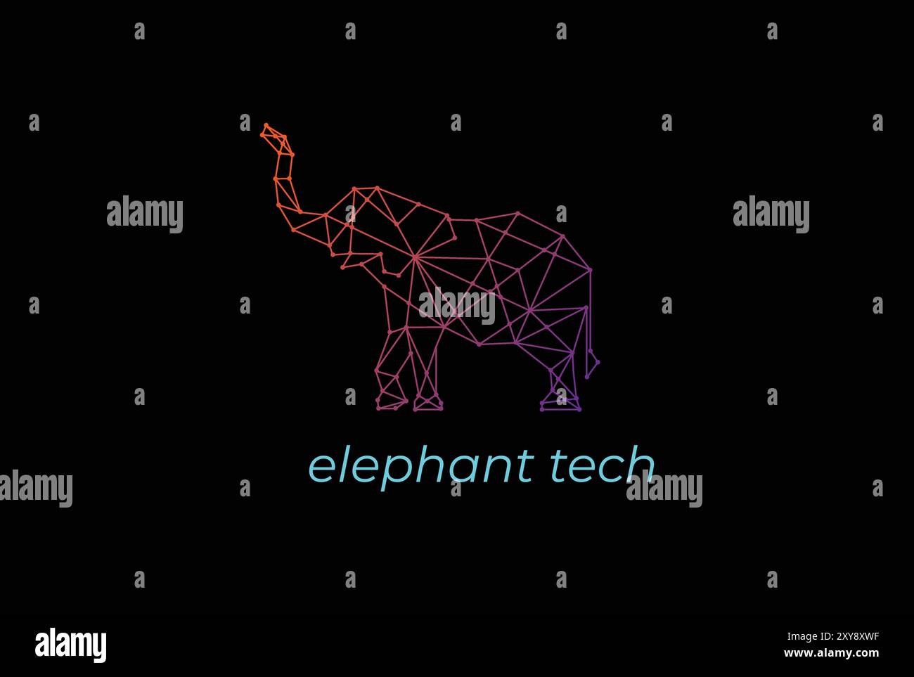 Modern Smart Elephant Tech Logo Design Vector Stock Vector Image & Art ...