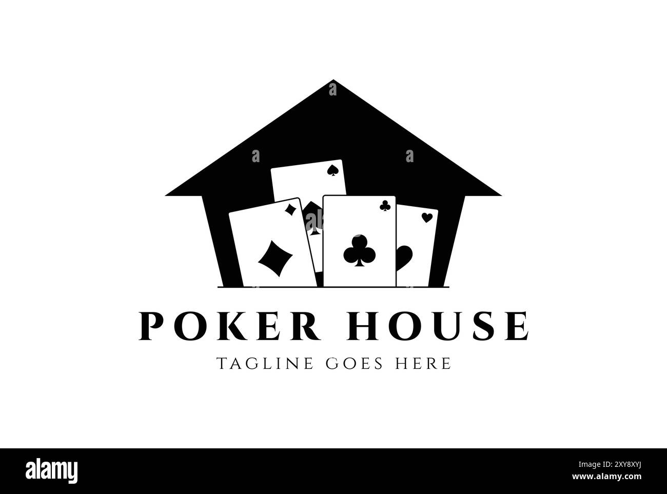 Four card poker logo Stock Vector Images - Alamy