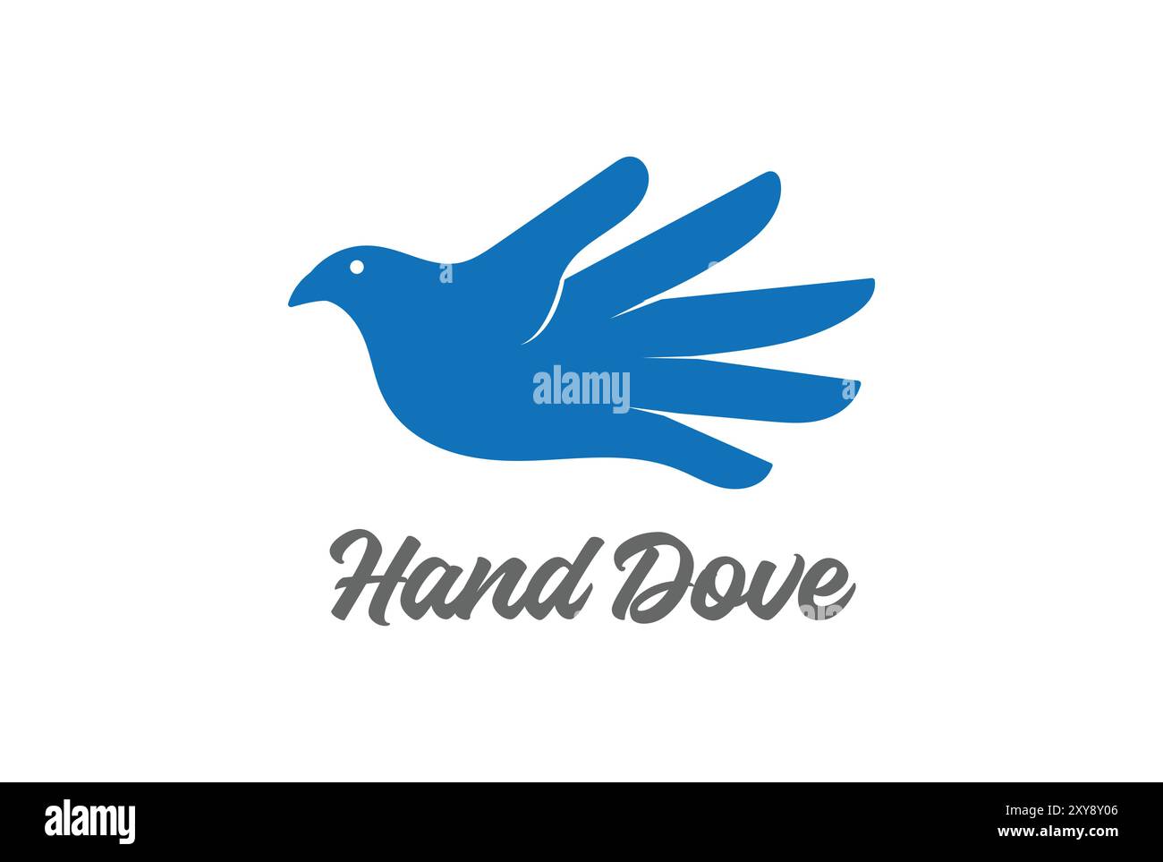 Flying Hand Dove Pigeon Bird Logo Design Stock Vector Image & Art - Alamy