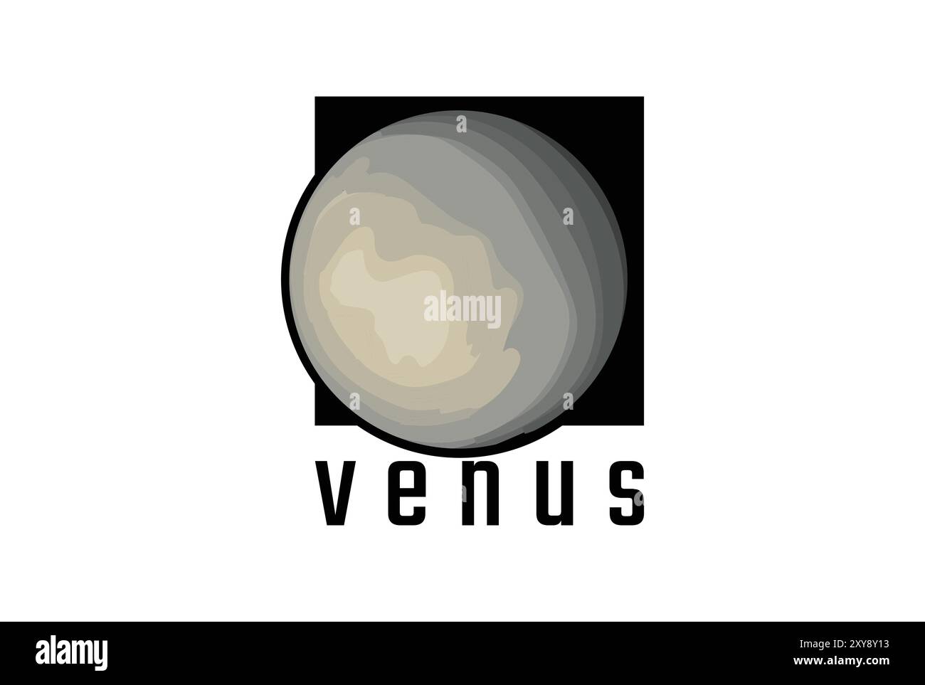 Vintage Retro Venus Planet Symbol for Space Science Logo Design Vector ...