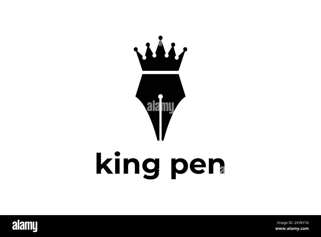 King Queen Crown Pen Icon Symbol for School Education Collage ...