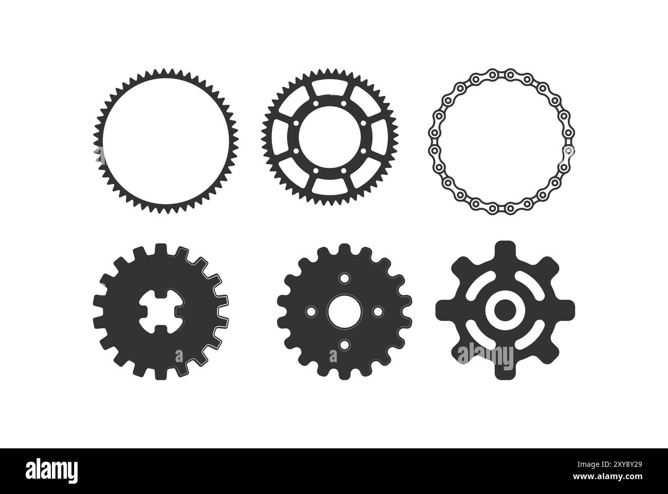 Retro Vintage Gear Cog Chain for Industrial Machine Engine Bike Cycling ...