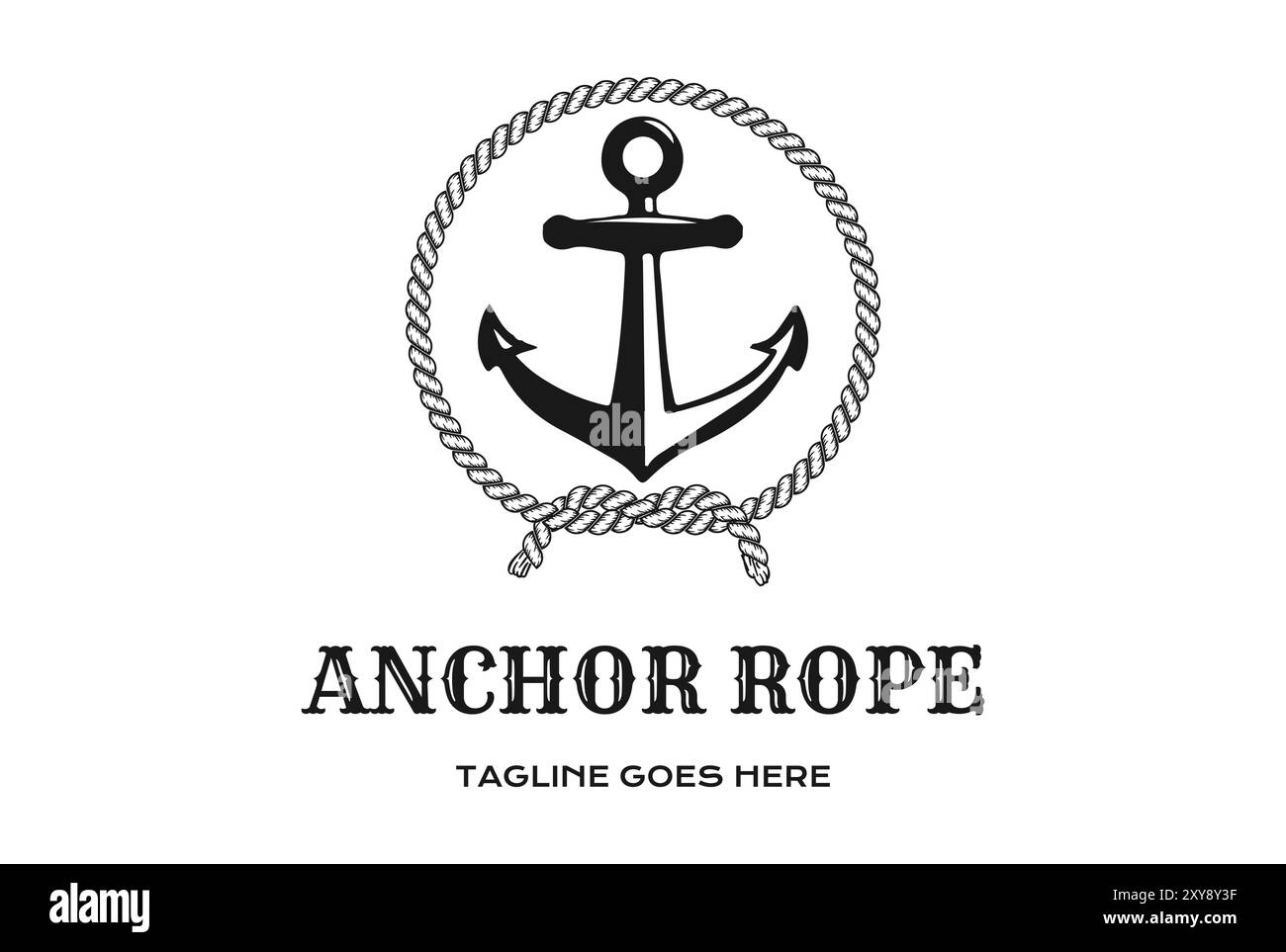 Vintage Retro Anchor Hook with Circular Rope for Boat Ship Nautical ...
