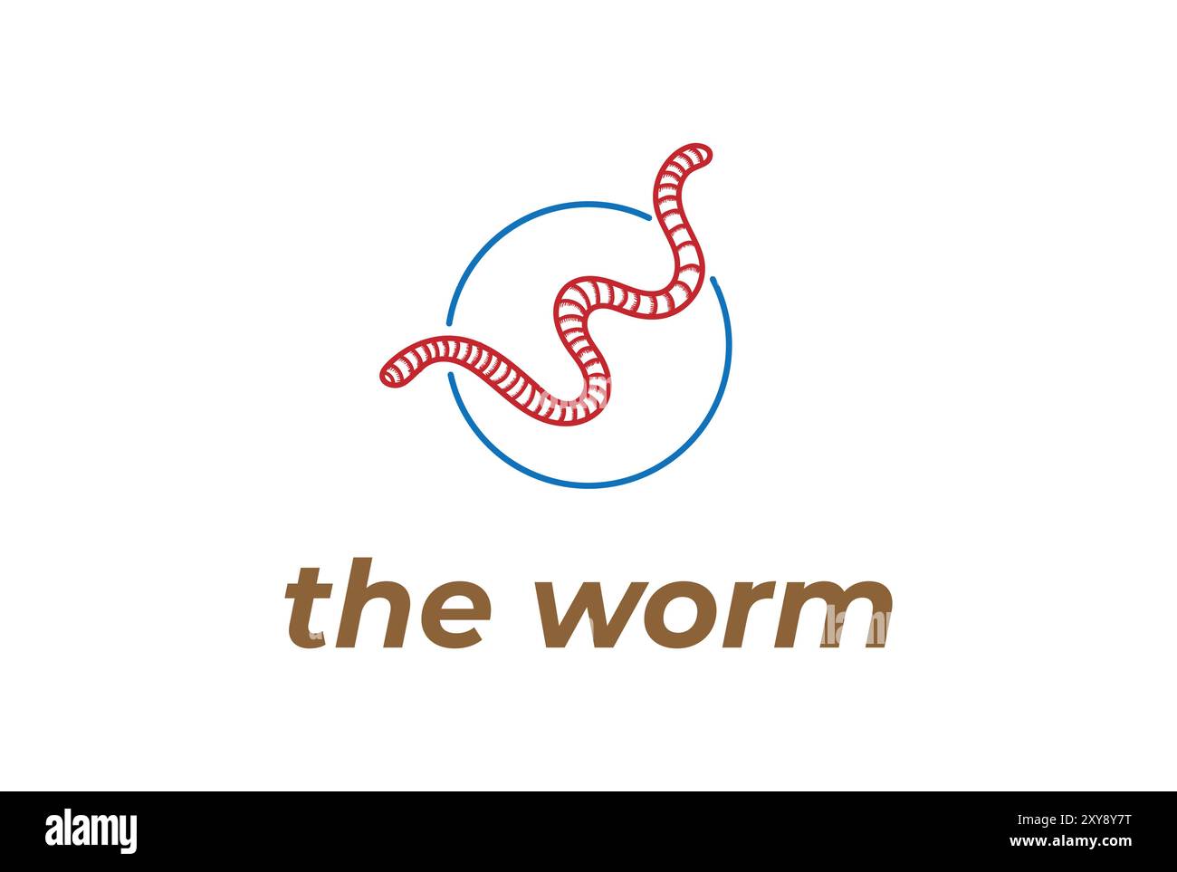 Vintage Simple Minimalist Worm Helminth Maggot Logo Design Vector Stock ...