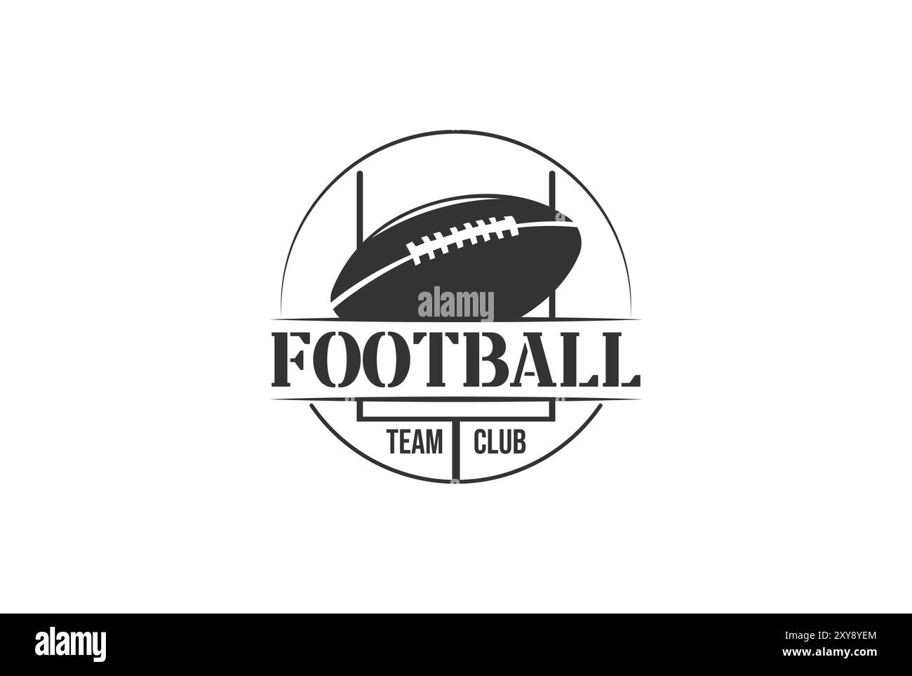 American football logo template vector illustration Stock Vector Image ...