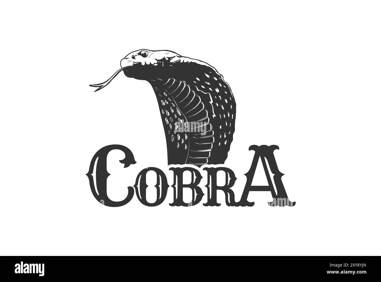 Vintage Retro Black Mamba Cobra Snake Head Logo Design Stock Vector ...
