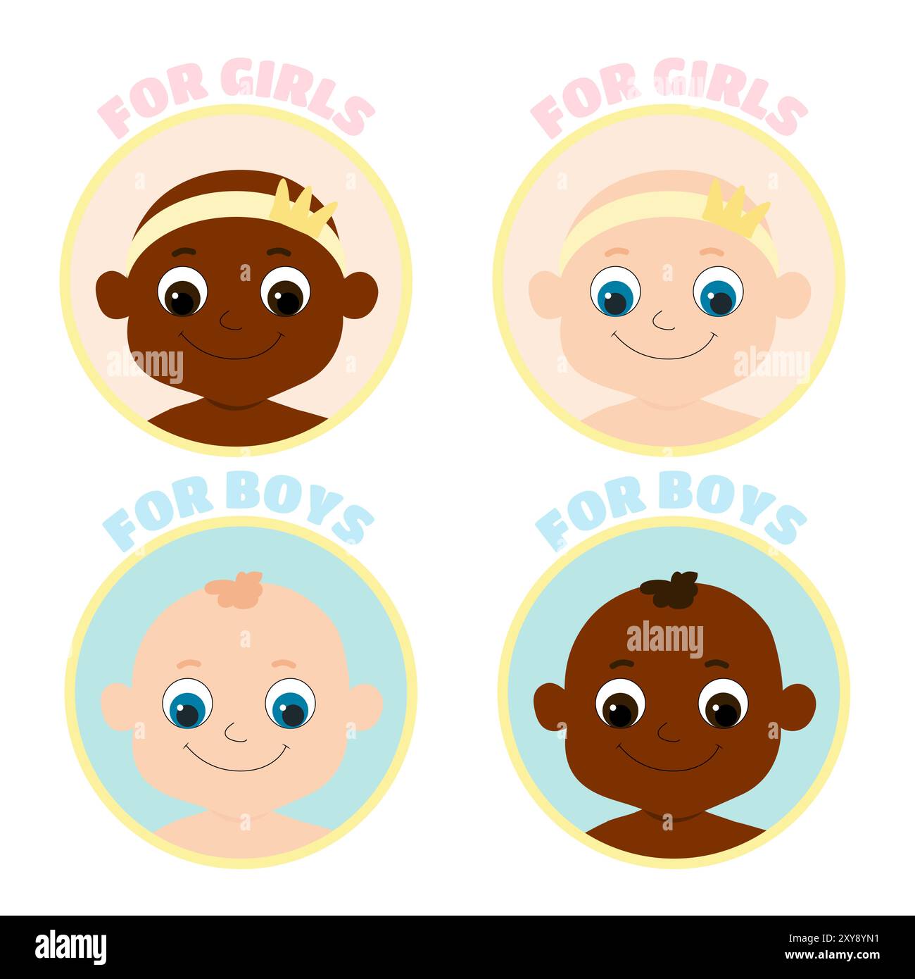 One year old baby boy Stock Vector Images - Alamy