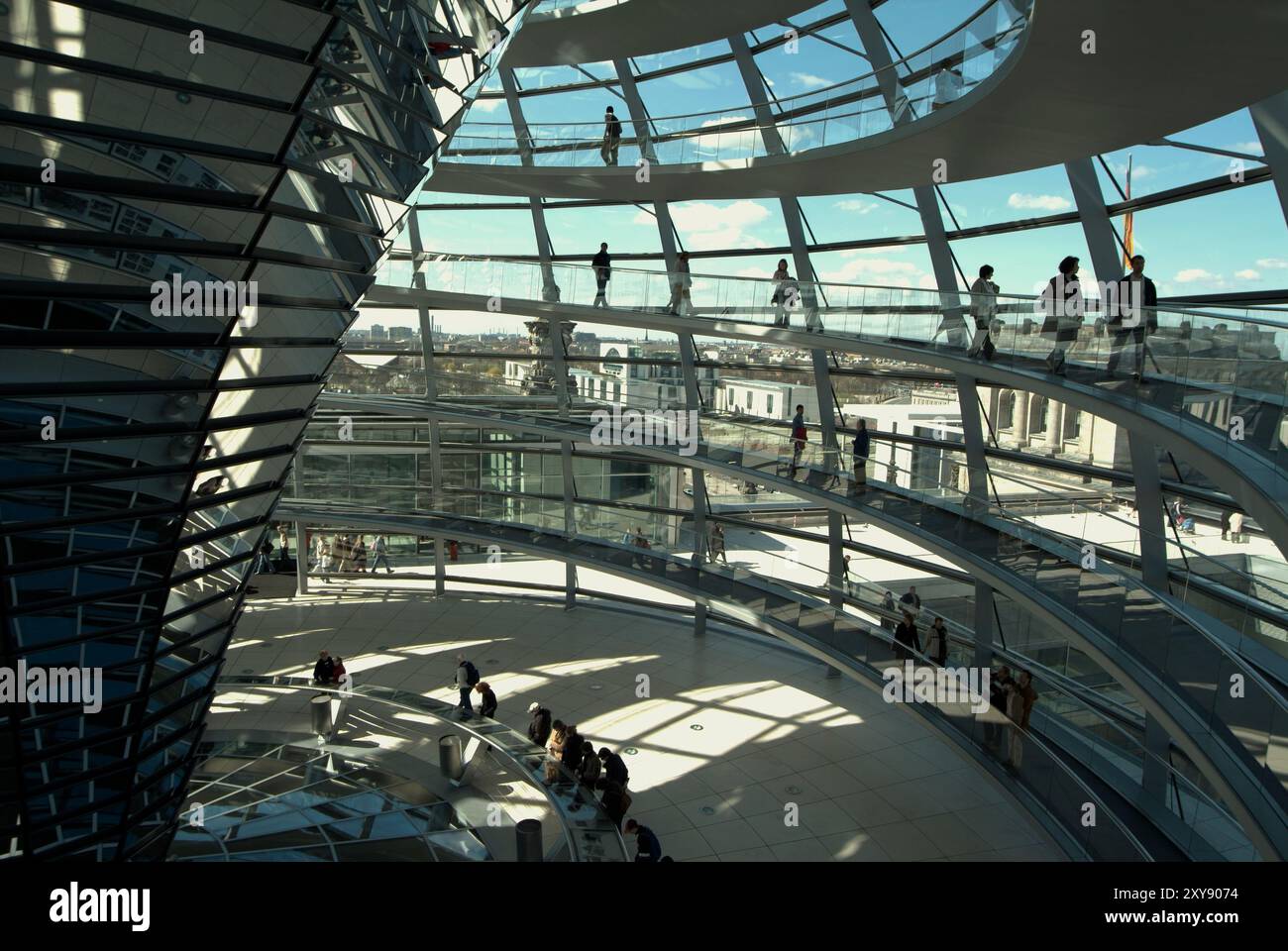 Glass Dome of The Reichstag (seat of Bundestag or German Parliament ...