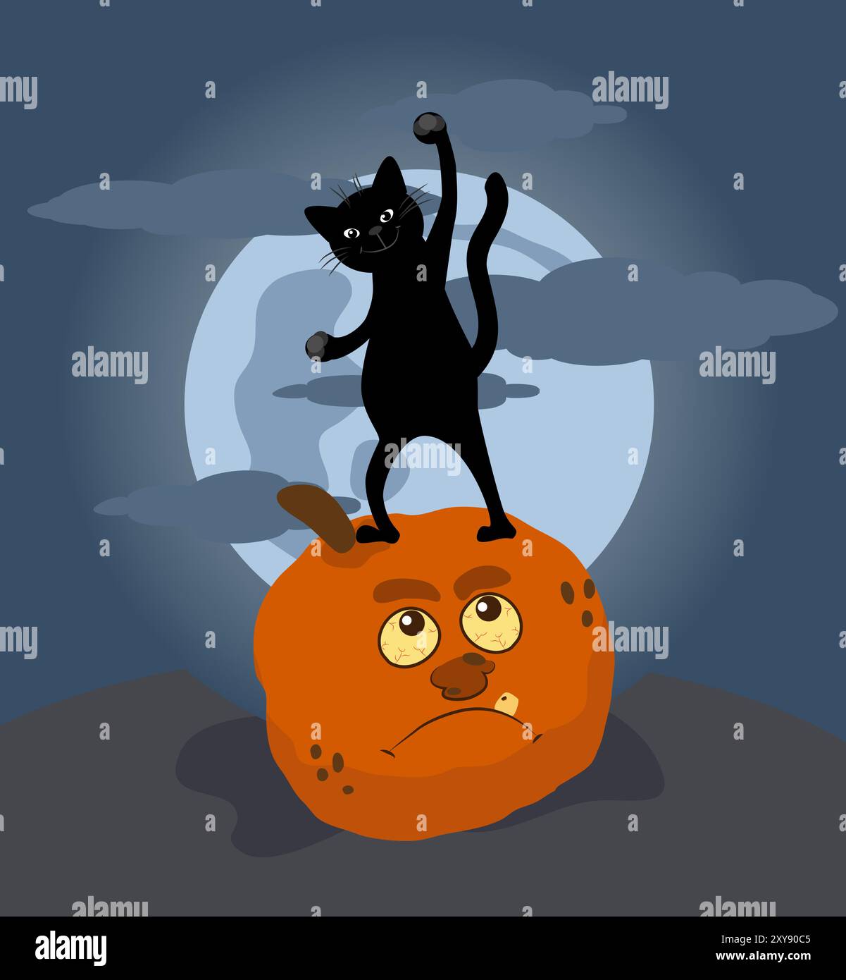 Mystical pumpkin on halloween Stock Vector Images - Alamy