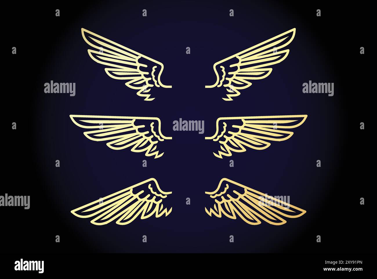 Illustration golden background heraldic eagle Stock Vector Images - Alamy