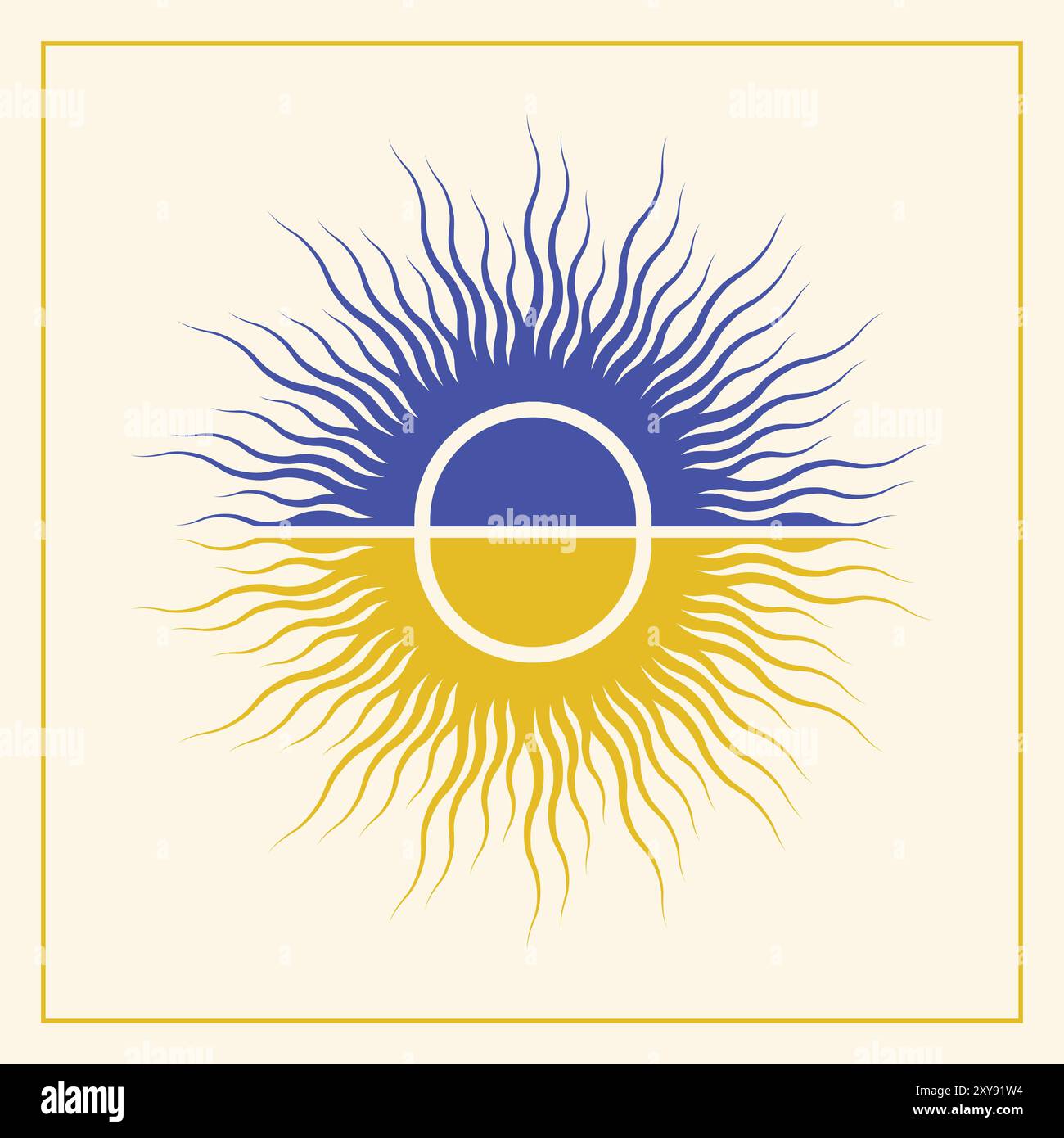 Retro sun print boho minimalist printable square art. Ukraine sunrise ...