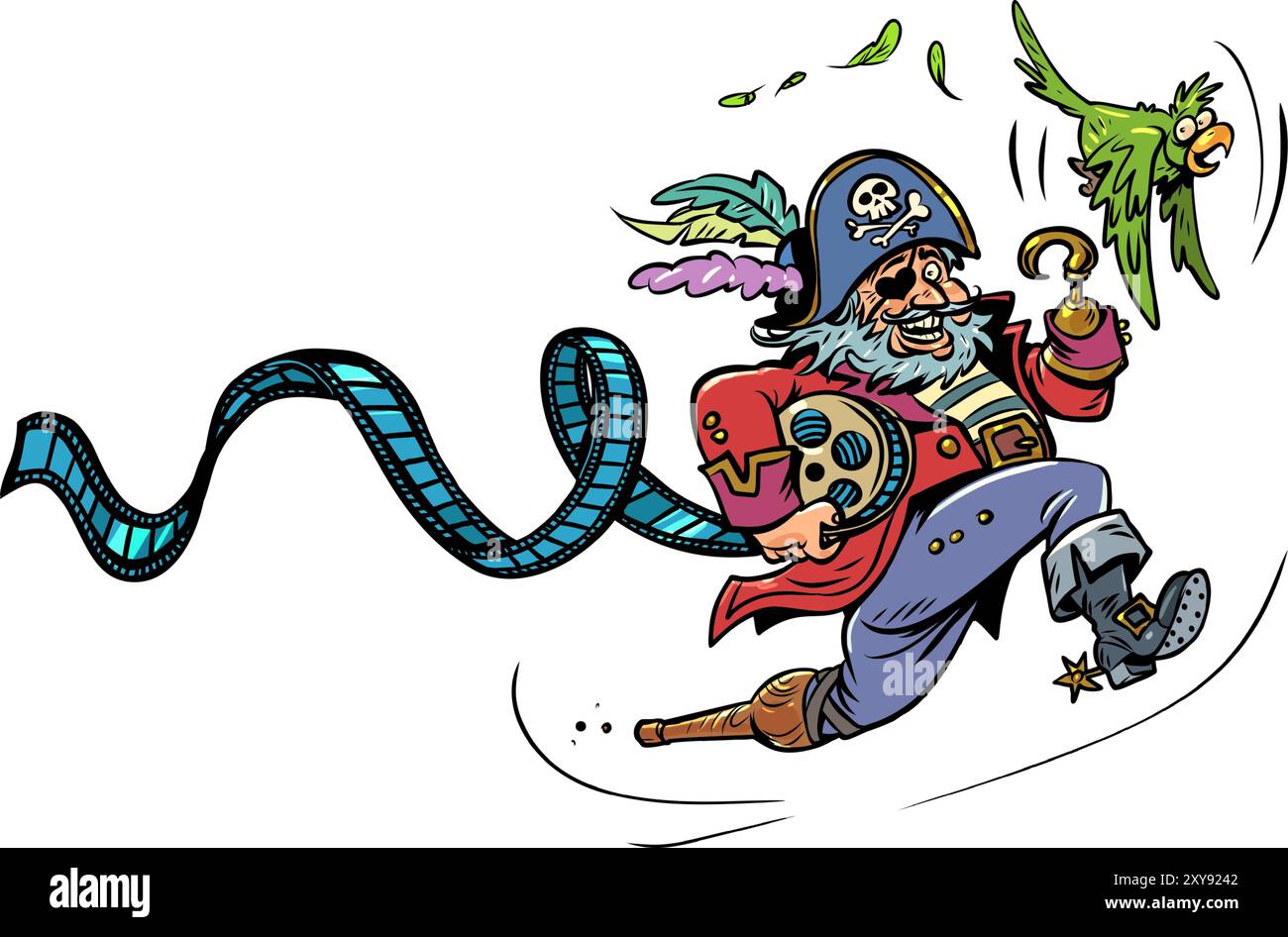 The pirate with the parrot runs away with the videotape. Infringement ...