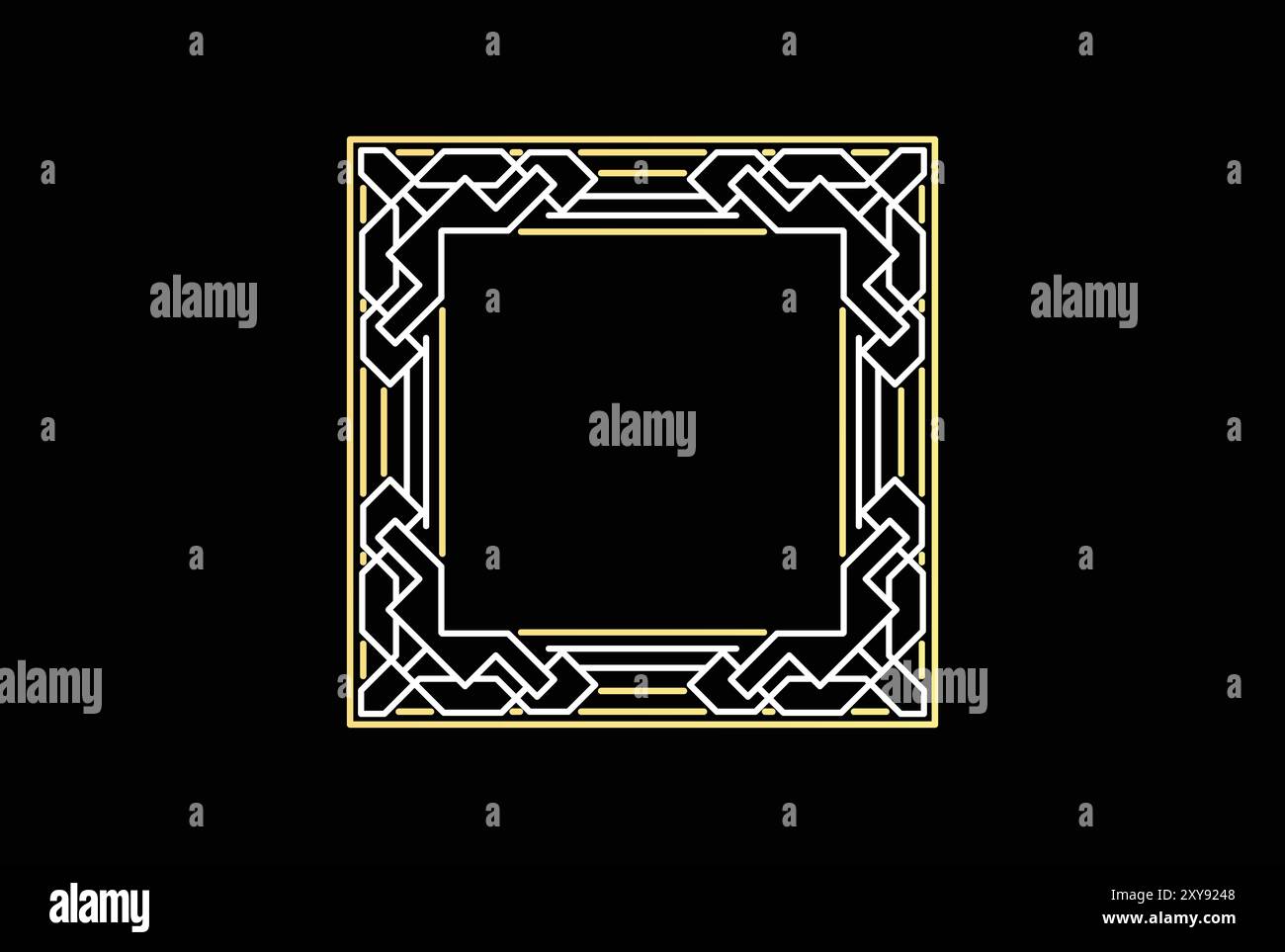 Luxury Geometric Square Frame Logo Icon Illustration Design Stock ...