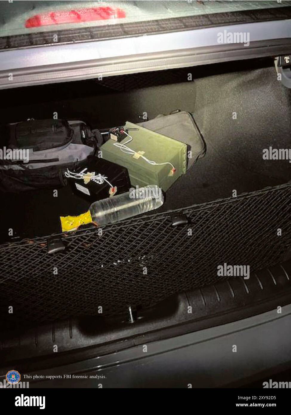 This image provided by the FBI shows two improvised explosive devises ...