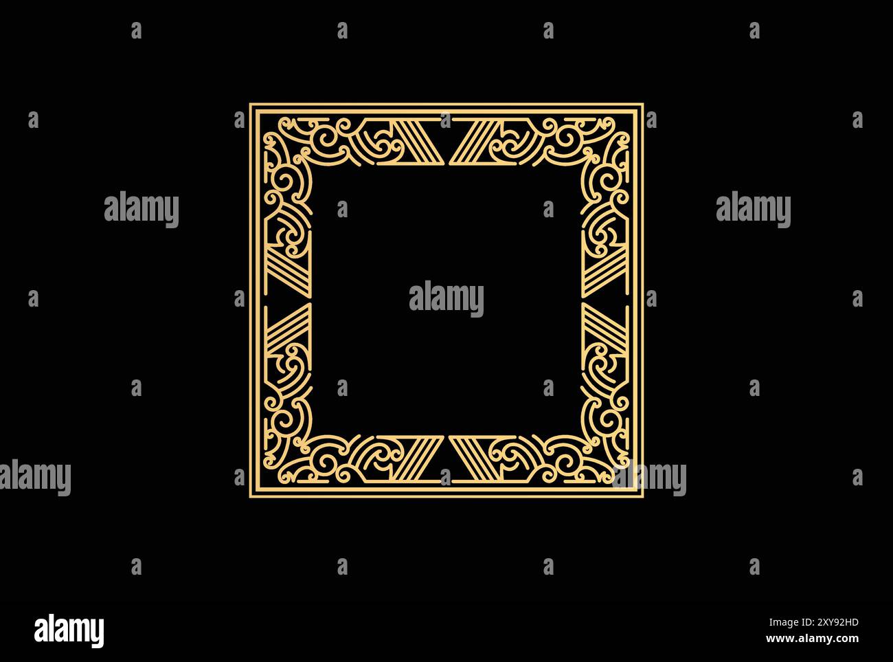 Elegant Square Frame Logo Icon Illustration Design Stock Vector Image ...