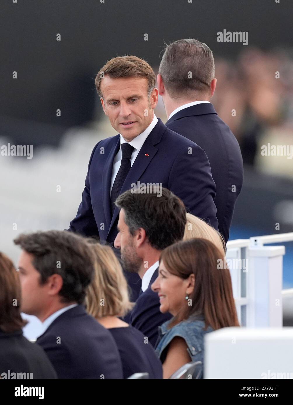 Emmanuel Macron, President of France, at the opening ceremony of the ...