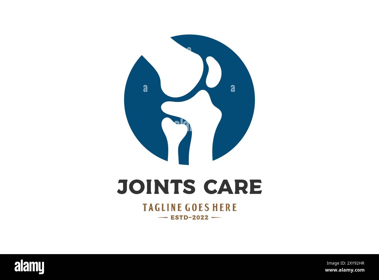 Simple Minimalist Knee Joint Bone Skeleton for Doctor Clinic Health ...