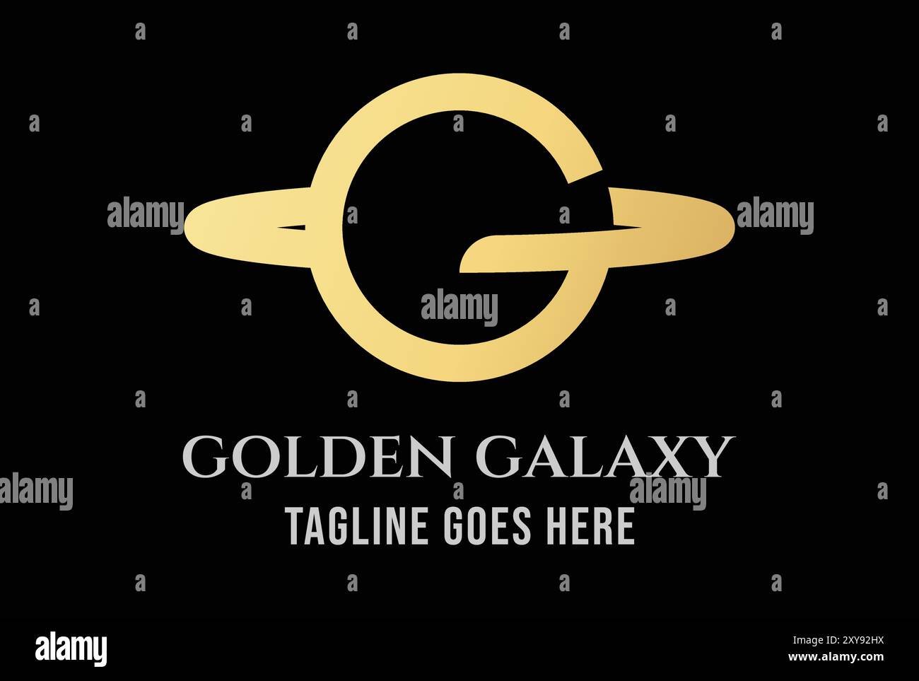 Elegant Luxury Initial Letter G for Golden Galaxy Planet Space Universe ...