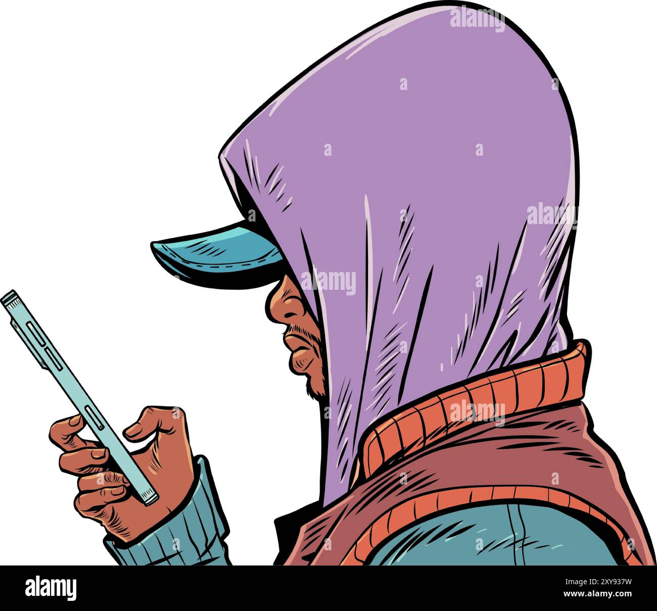 Serious man working on Stock Vector Images - Alamy