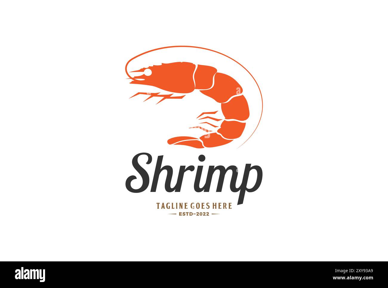 Simple Shrimp Prawn Lobster for Seafood Restaurant Product Label Logo ...
