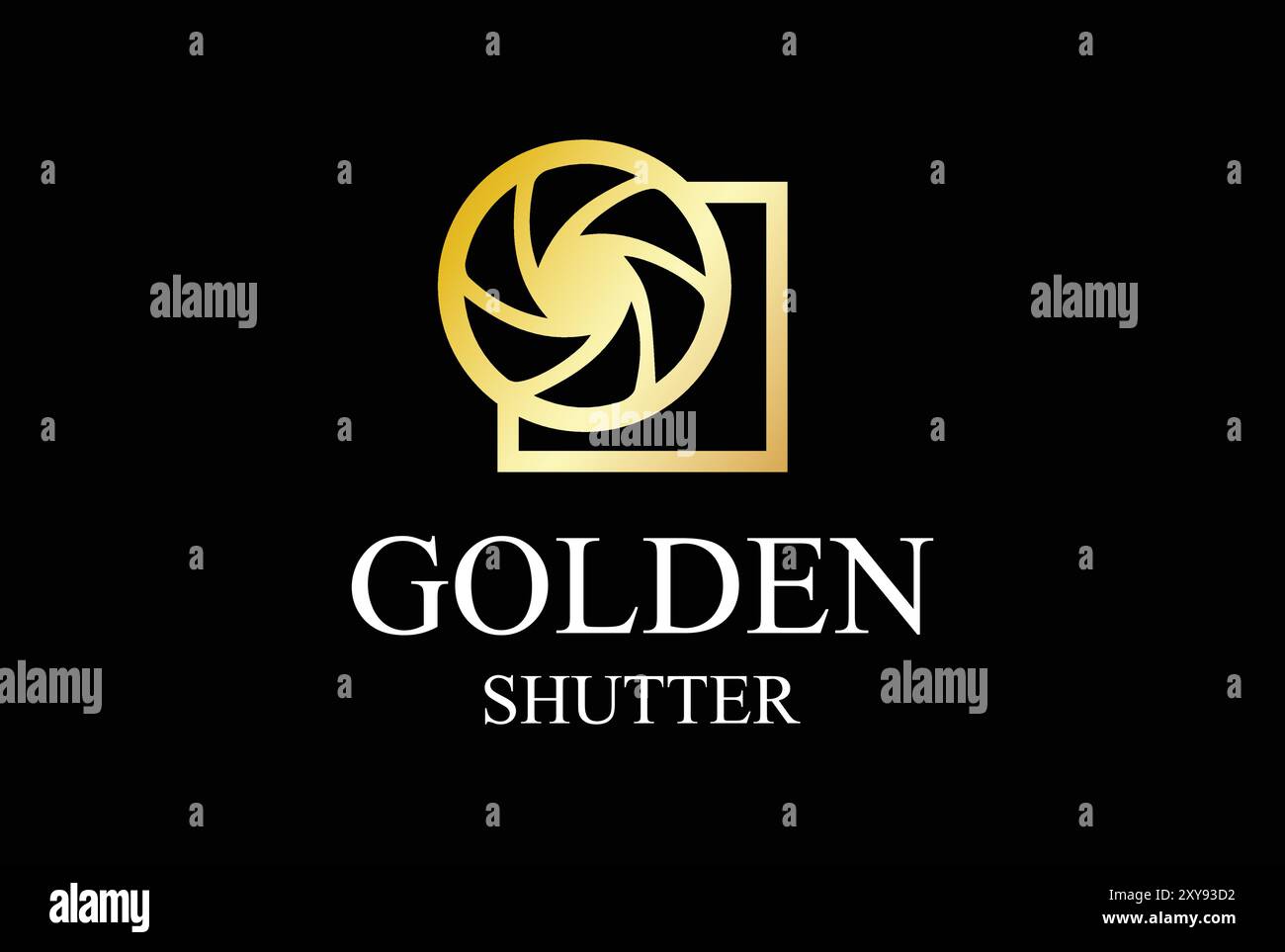 Elegant Luxury Golden Lens Aperture Camera Photography Studio Logo ...