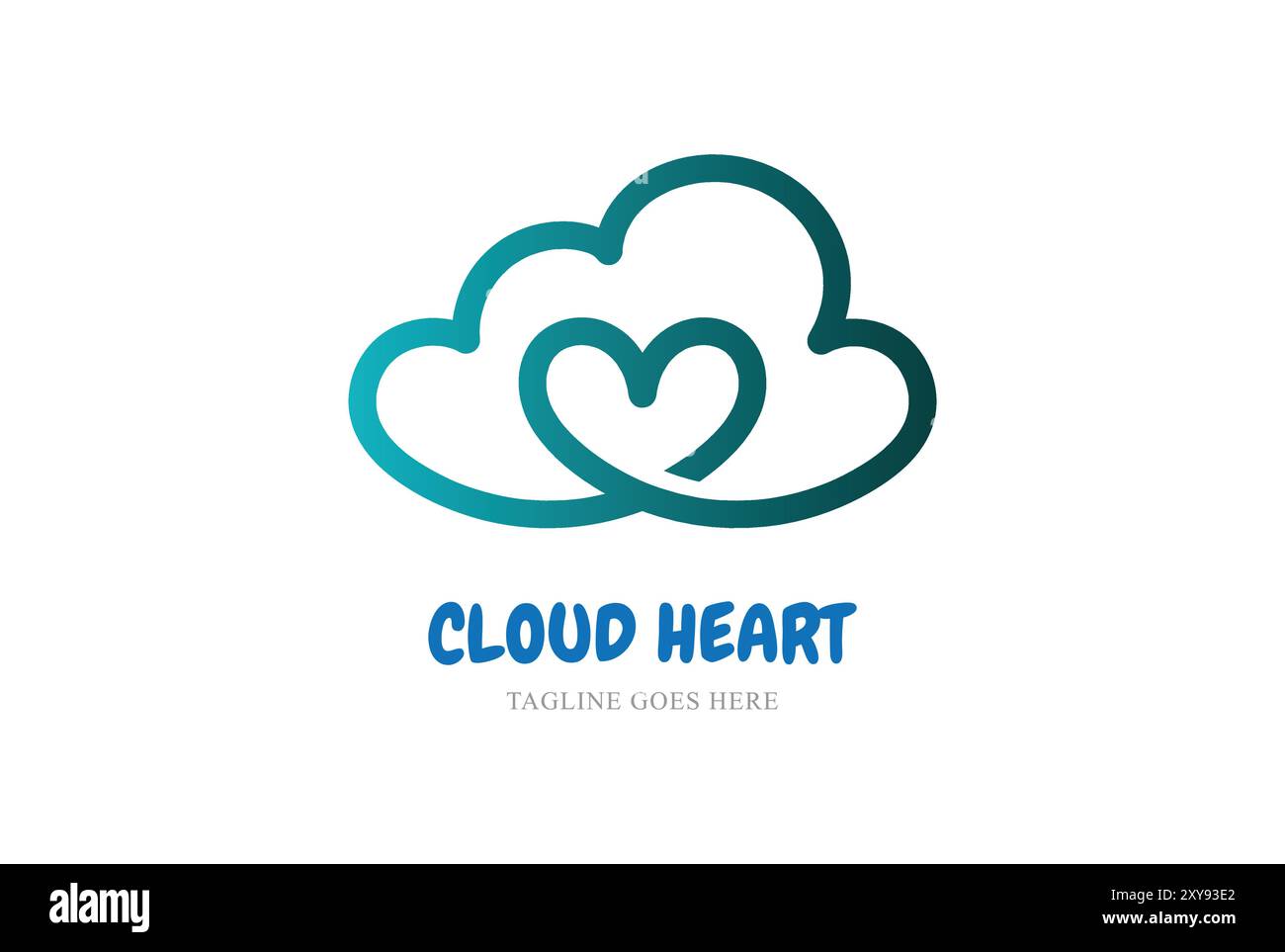 Minimalist cloud logo hi-res stock photography and images - Alamy