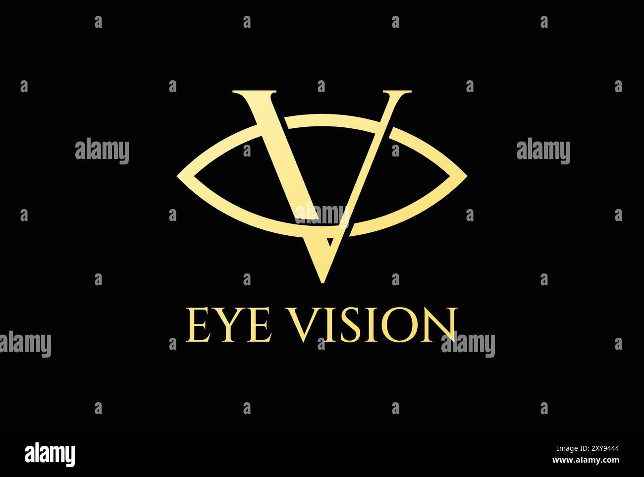 Eye logo with v letter hi-res stock photography and images - Alamy