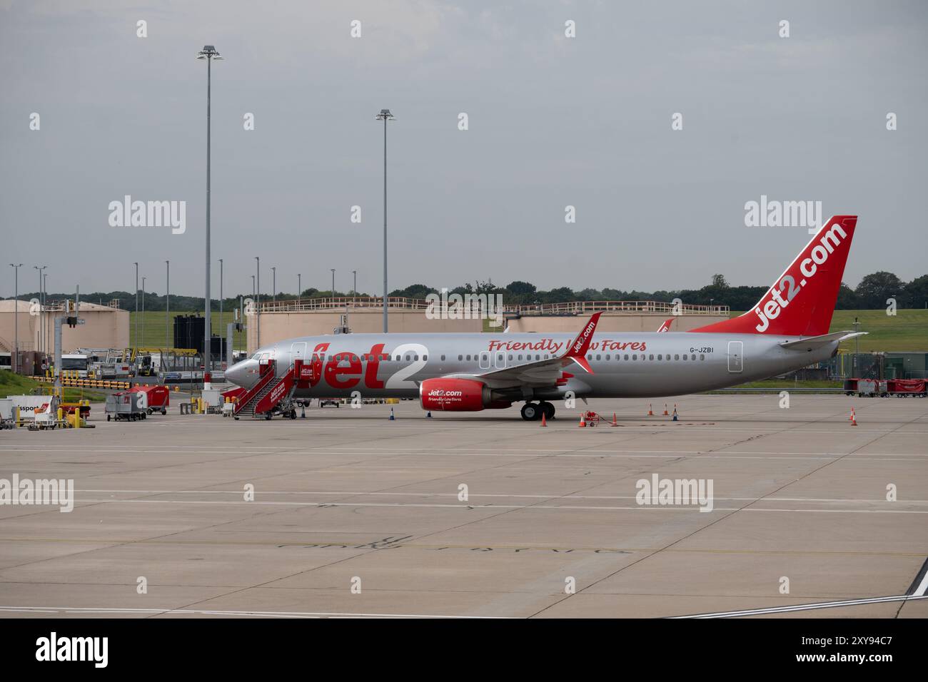 Jet2 Boeing 737-8MG at Birmingham Airport, UK (G-JZBI Stock Photo - Alamy