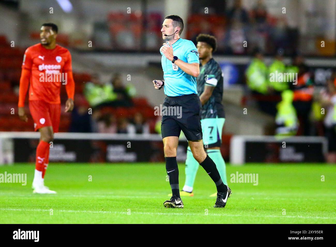 Oakwell Stadium, Barnsley, England - 27th August 2024 Referee Tom ...