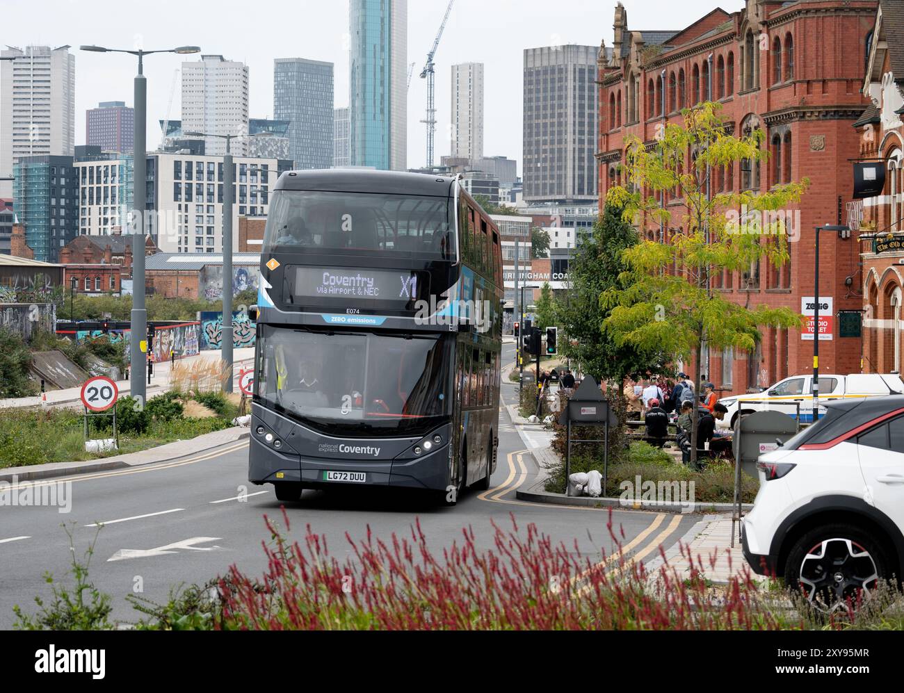 National Express Coventry X1 service electric bus, Digbeth, Birmingham ...