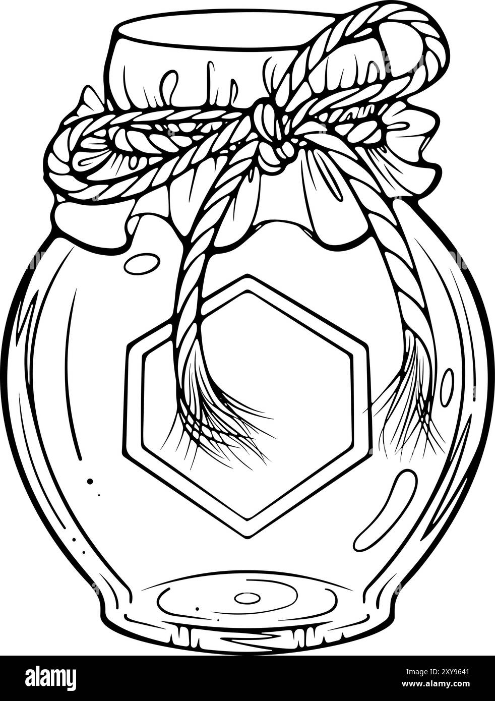 Honey jar hand drawn Black and White Stock Photos & Images - Alamy