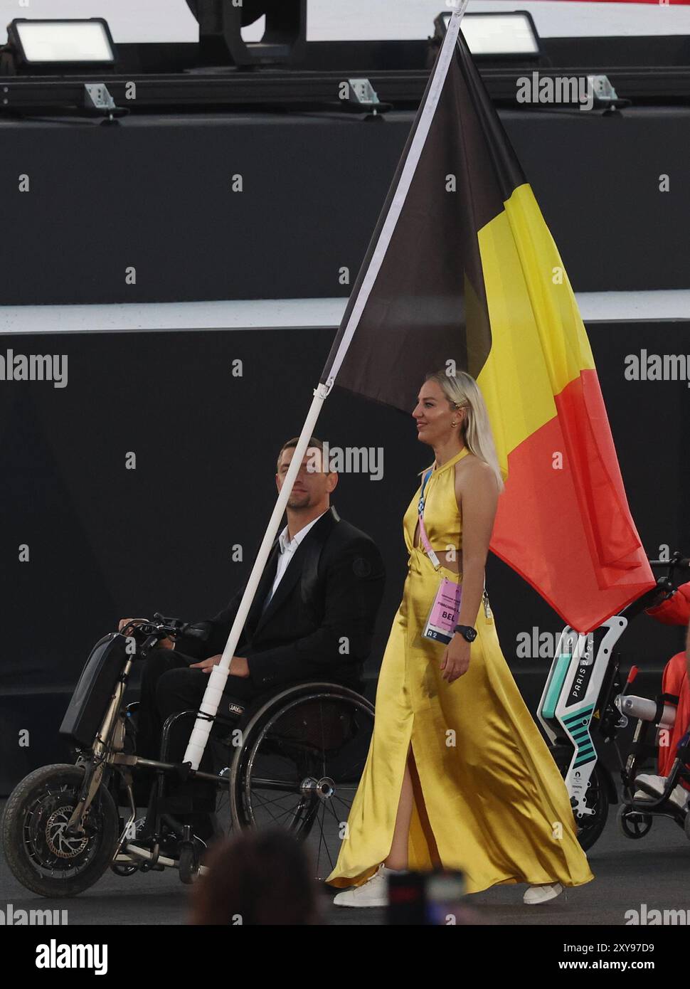 Paris, France. 28th Aug, 2024. Belgian Manon Claeys and Belgian Joachim ...