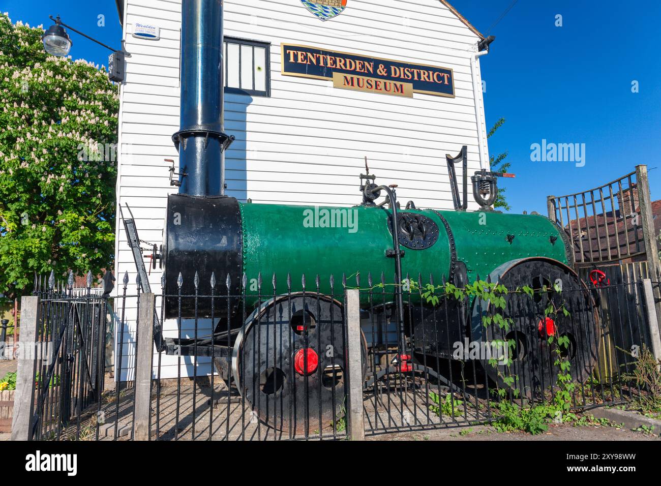 UK, England, Kent, The Tenterden & District Museum showing detail of ...