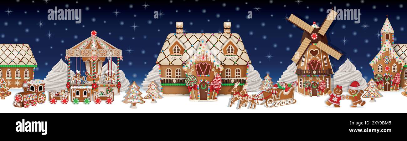 Gingerbread man border Stock Vector Images - Alamy