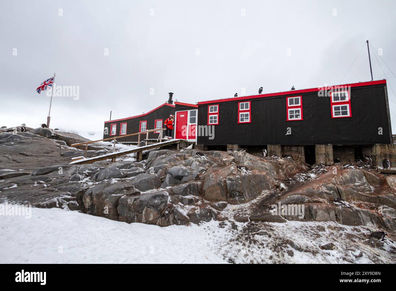 View of British Base A research station at Port Lockroy on the western ...