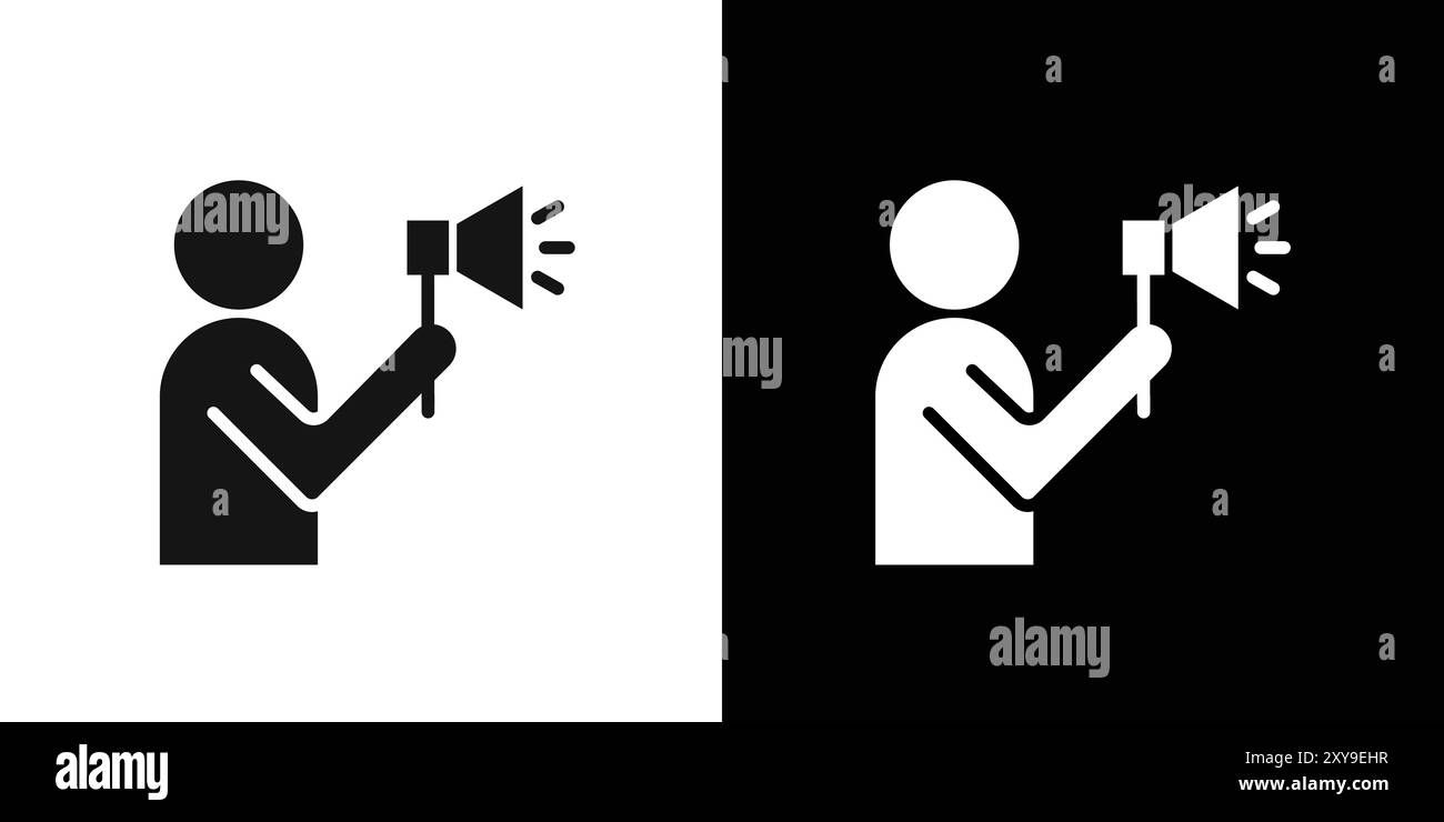 announce in loudspeaker icon logo sign vector outline in black and ...