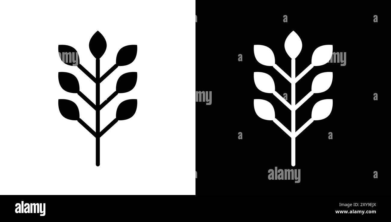 Acacia icon logo sign vector outline in black and white color Stock ...